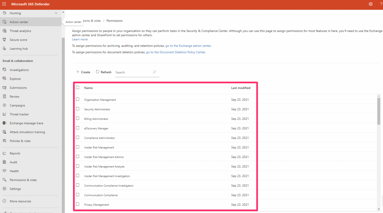 Microsoft 365 Defender: Threat Explorer - Permissions